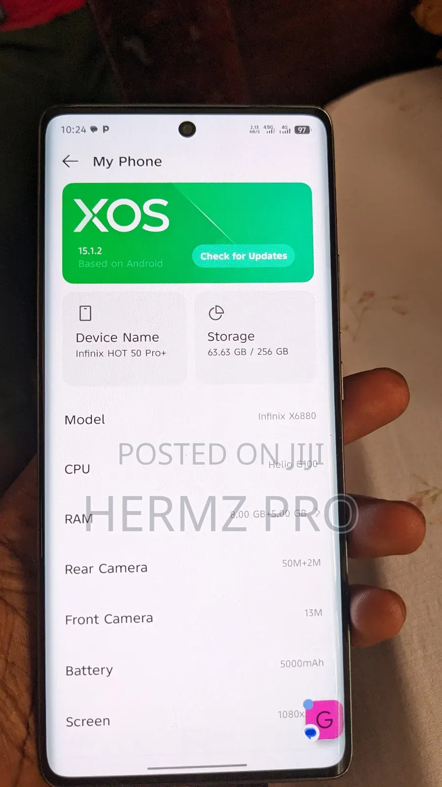 Infinix Hot 50 Pro+ 4G 256 GB Silver in Central Division - Mobile ...