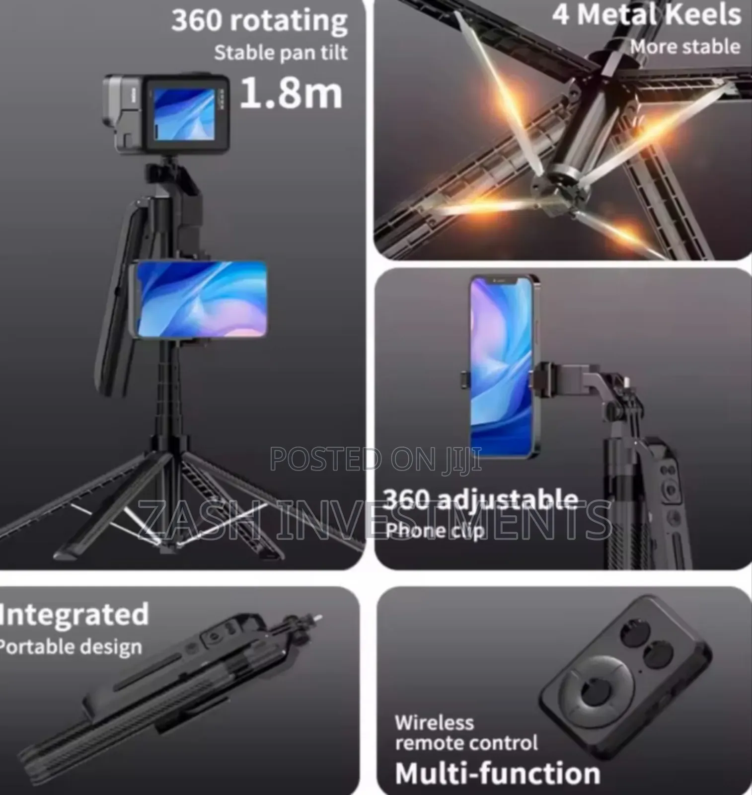 C12 Ai Face-Tracking Tripod Selfie Stick in Central Division ...