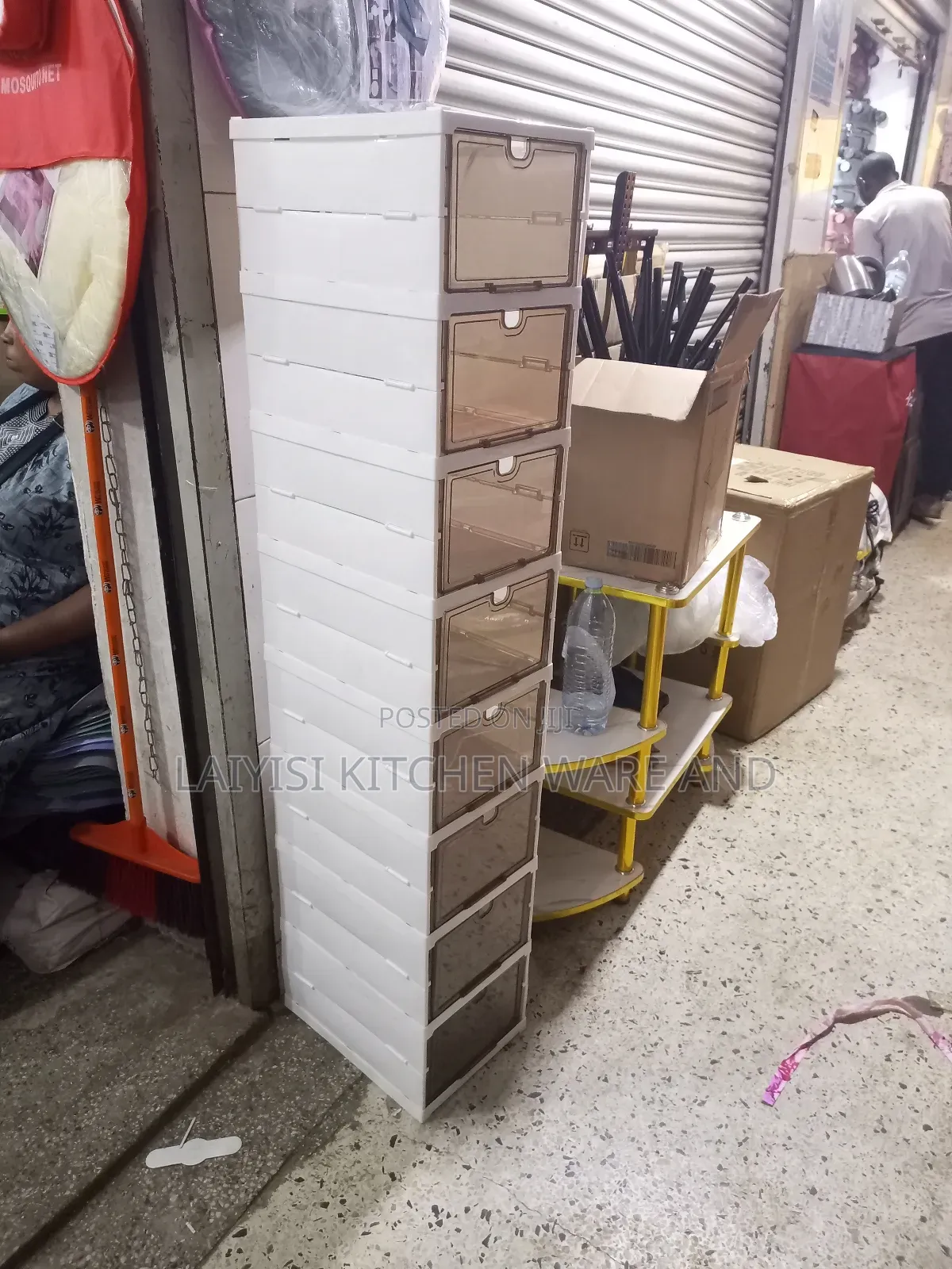 8-tier Foldable Plastic Shoe Rack Organizer Space-saving Storage Shelf ...