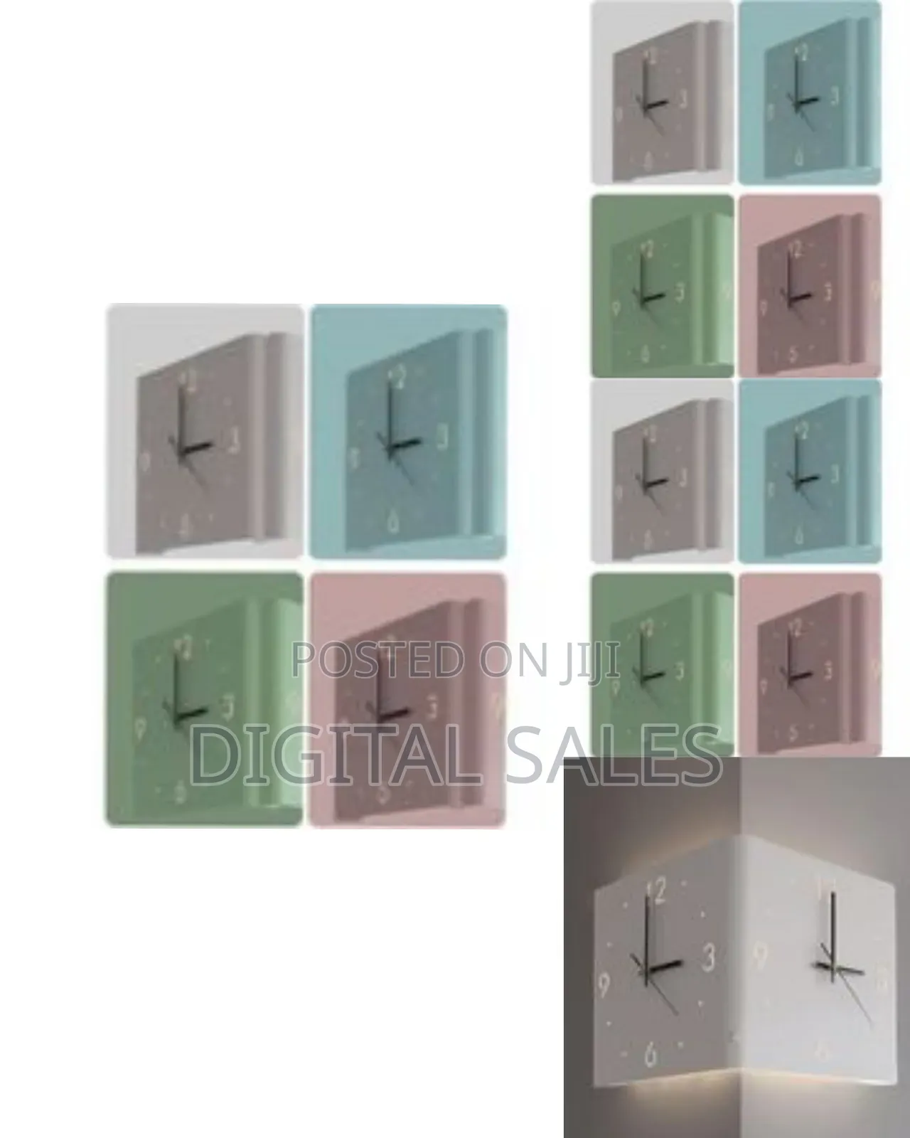 Wall Mounted Modern Corner Wall Clock With Integrated Backlight0 in Central Division - Home ...