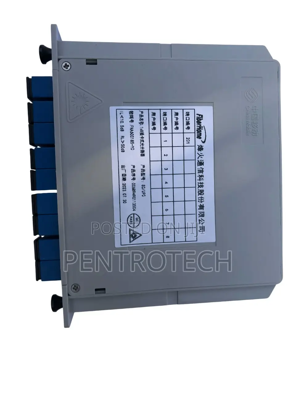 Optical Fiber Splitter FTTH PLC Splitter Box 1-8 Sc Upc Cassette in ...