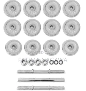 15kg Chrome Adjustable Durable Pure Iron Plated Weight Dumbells in ...