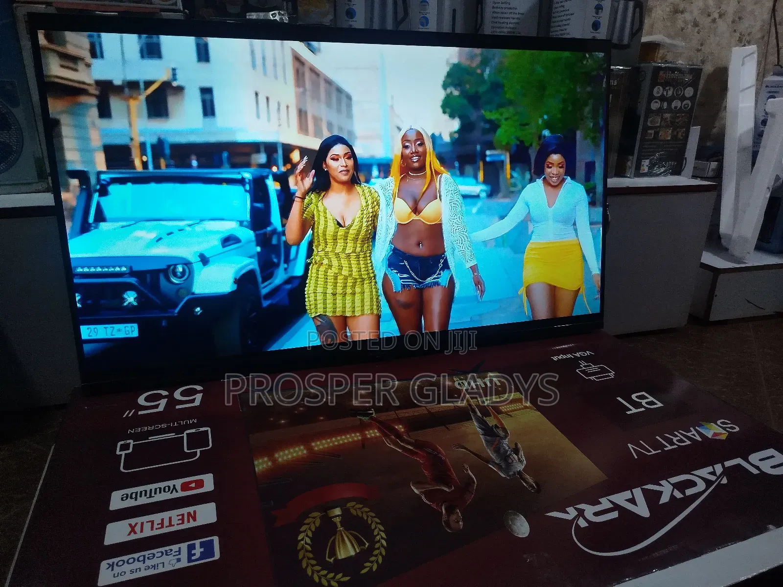 55 Black Ark Smart Android Digital Flat Screen Flameless. in Central ...