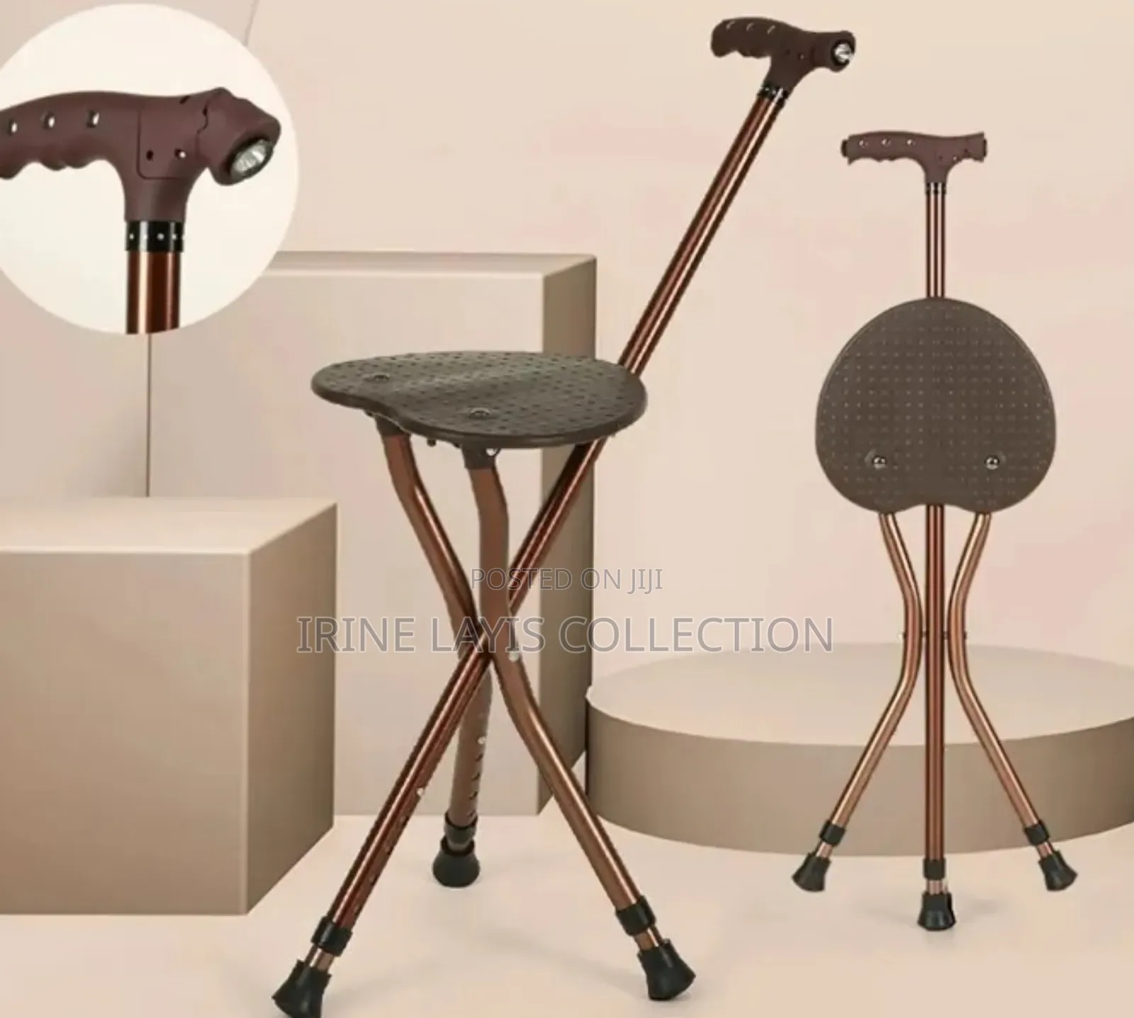 Portable Folding Walking Cane With a Seat in Central Division - Medical ...