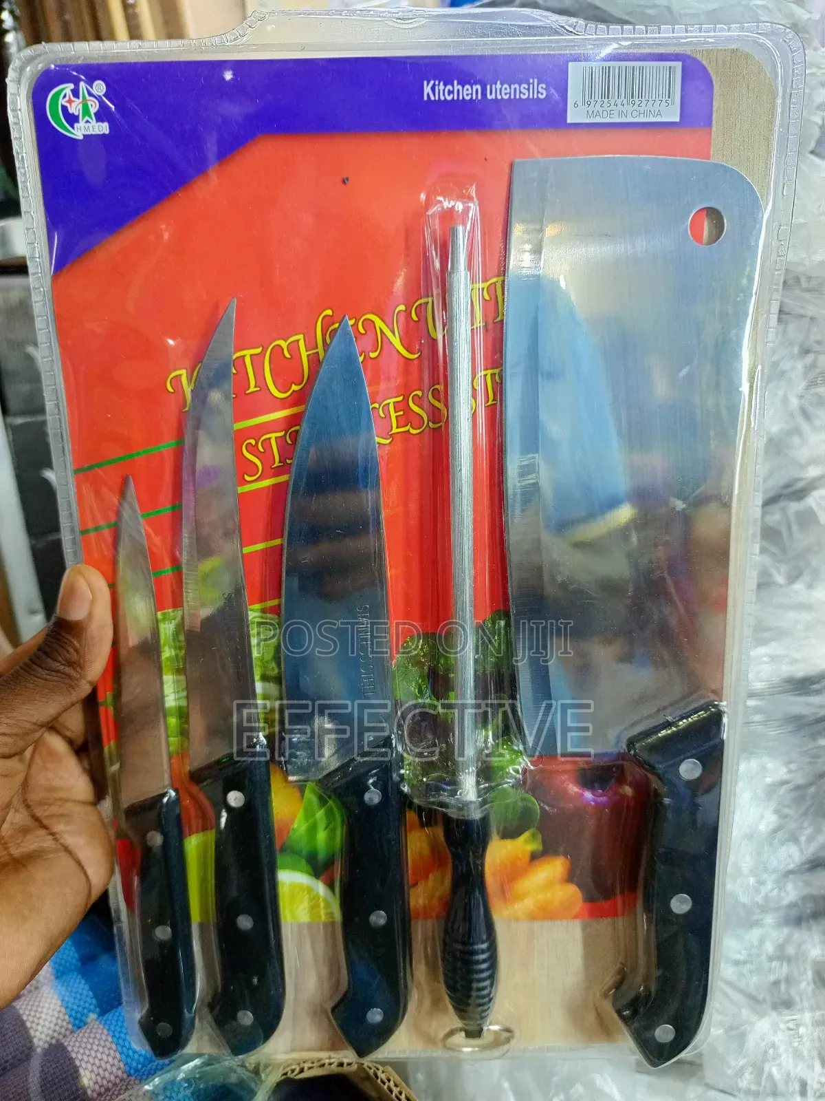 Set of Kitchen Knives With a Sharpening Steel. in Central Division ...