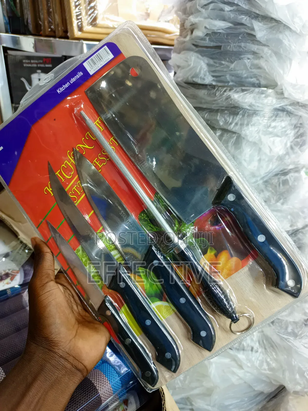 Set of Kitchen Knives With a Sharpening Steel. in Central Division ...