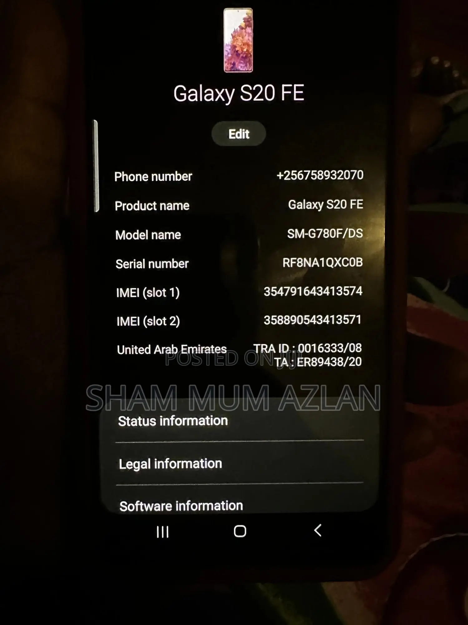 Samsung Galaxy S20 FE 128 GB Red in Nsangi - Mobile Phones, Sham Mum ...