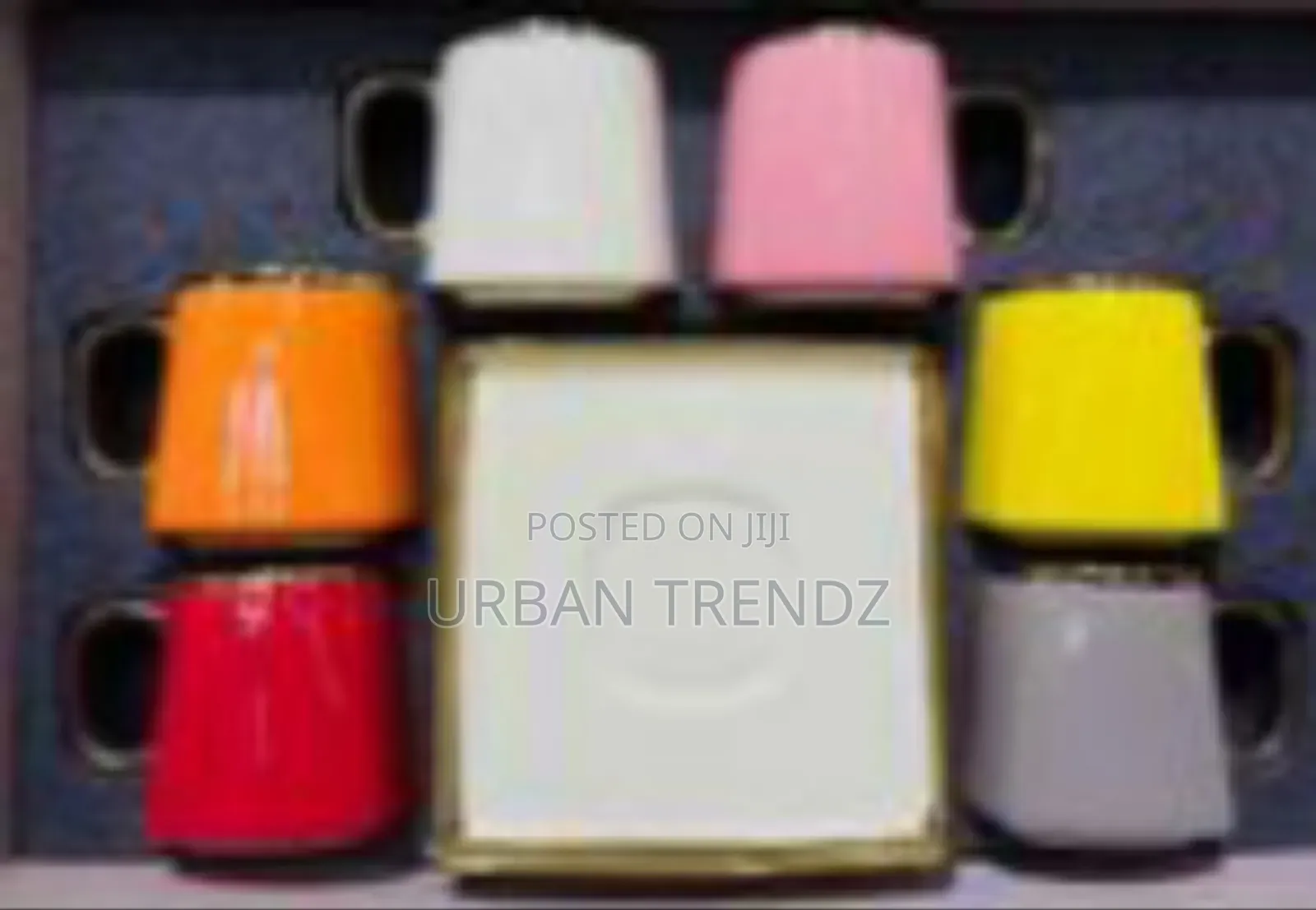 Vibrant Ceramic Coffee/Espresso Cup Set With Serving Plate in Central ...