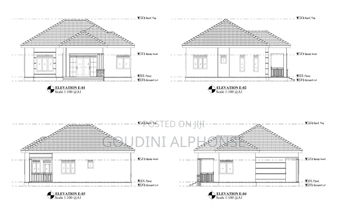 3 Bedroom House Architectural Drawings in Central Division - Building ...