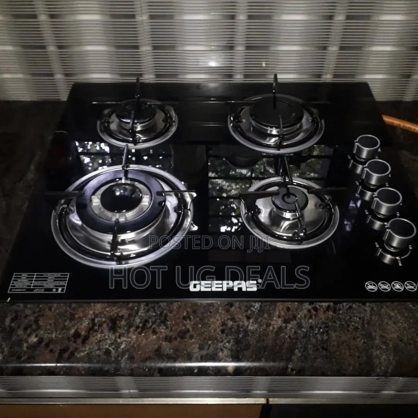 Geepas 4 Burners Gas Cooker With Built-in Gas Hob, Auto Ignition in ...