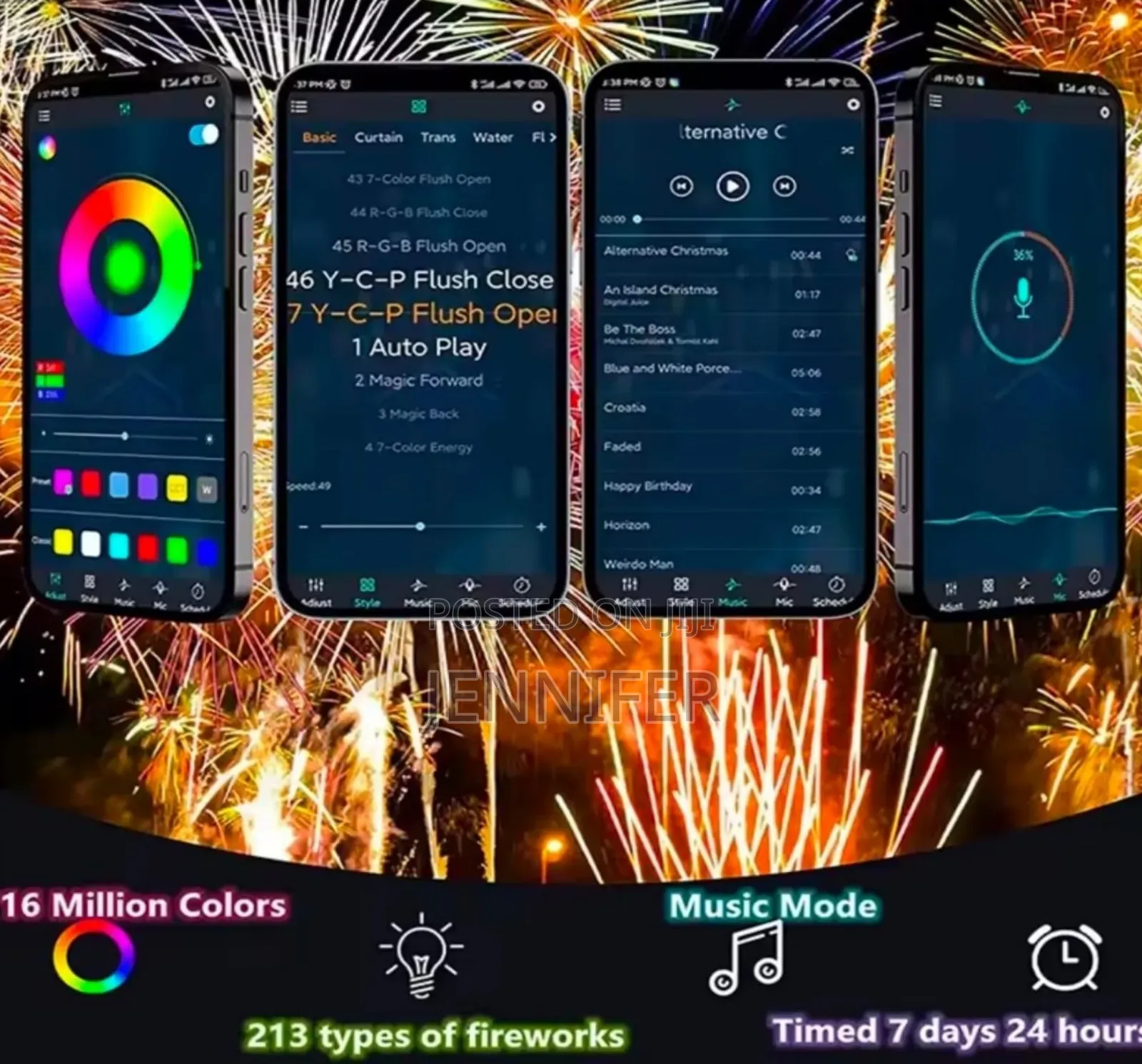App Smart Control Ic Led RGB Fireworks Light Kit for sale - JENNIFER ...