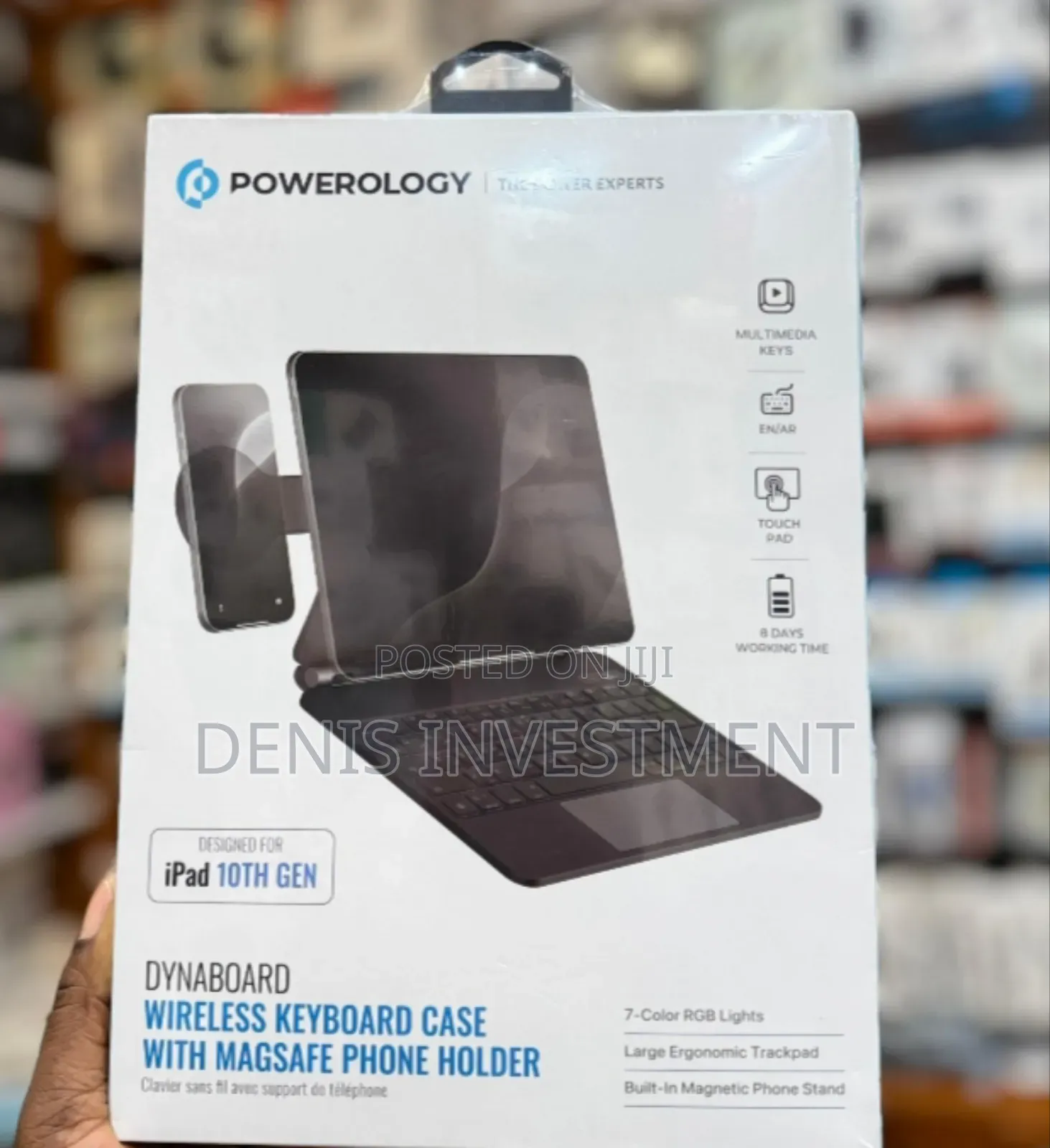 Powerology Dynaboard Wireless Keyboard Case With Magsafe Phone Holder ...