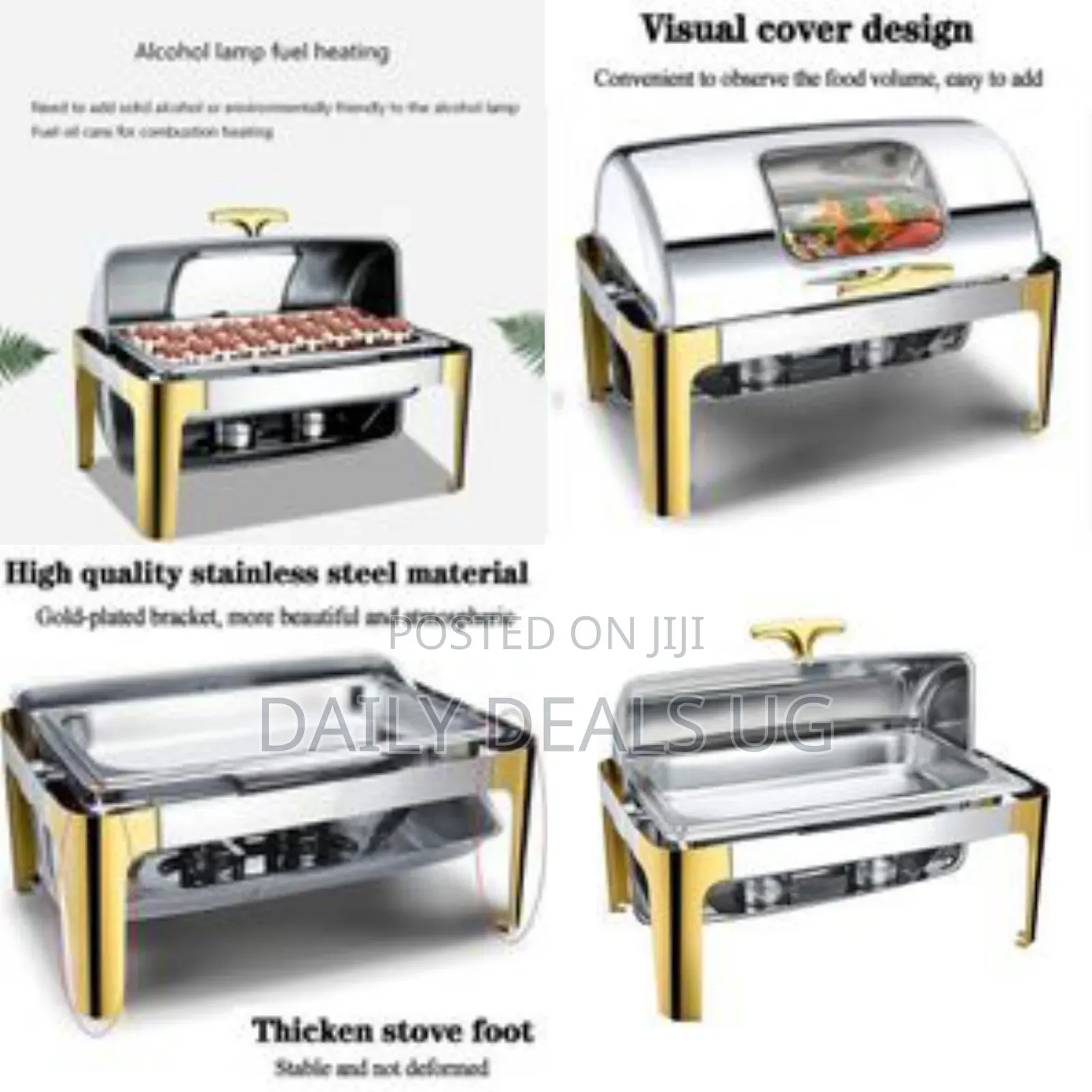 Professional Stainless Steel Chafing Dish With Accent Trim - Silver in ...
