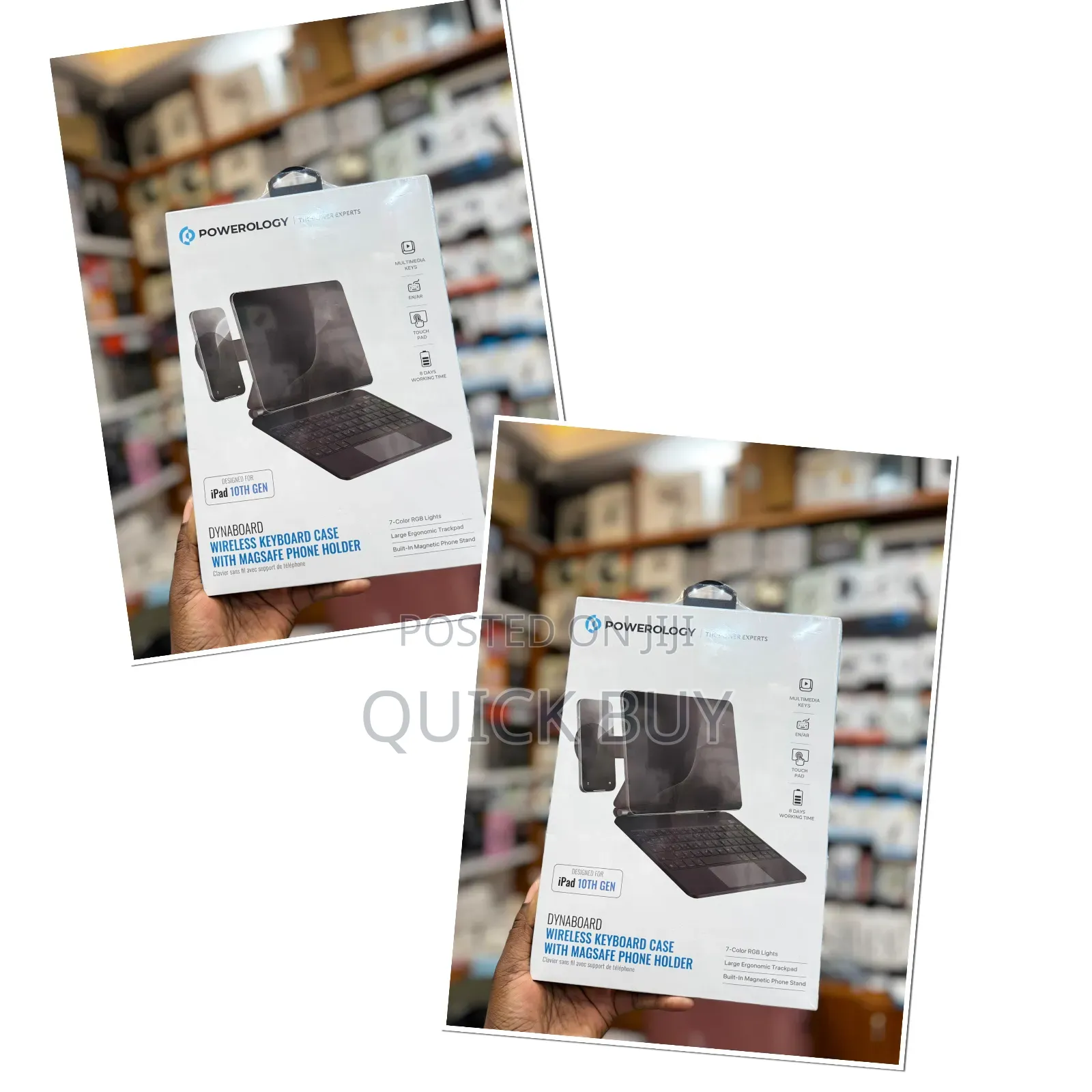 Powerology Dynaboard Wireless Keyboard Case With Magsafe Phone Holder ...