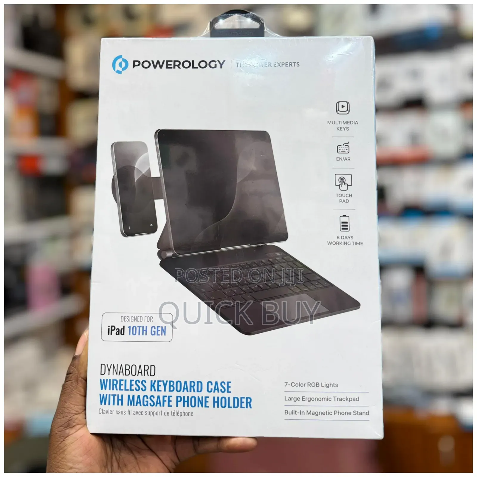 Powerology Dynaboard Wireless Keyboard Case With Magsafe Phone Holder ...