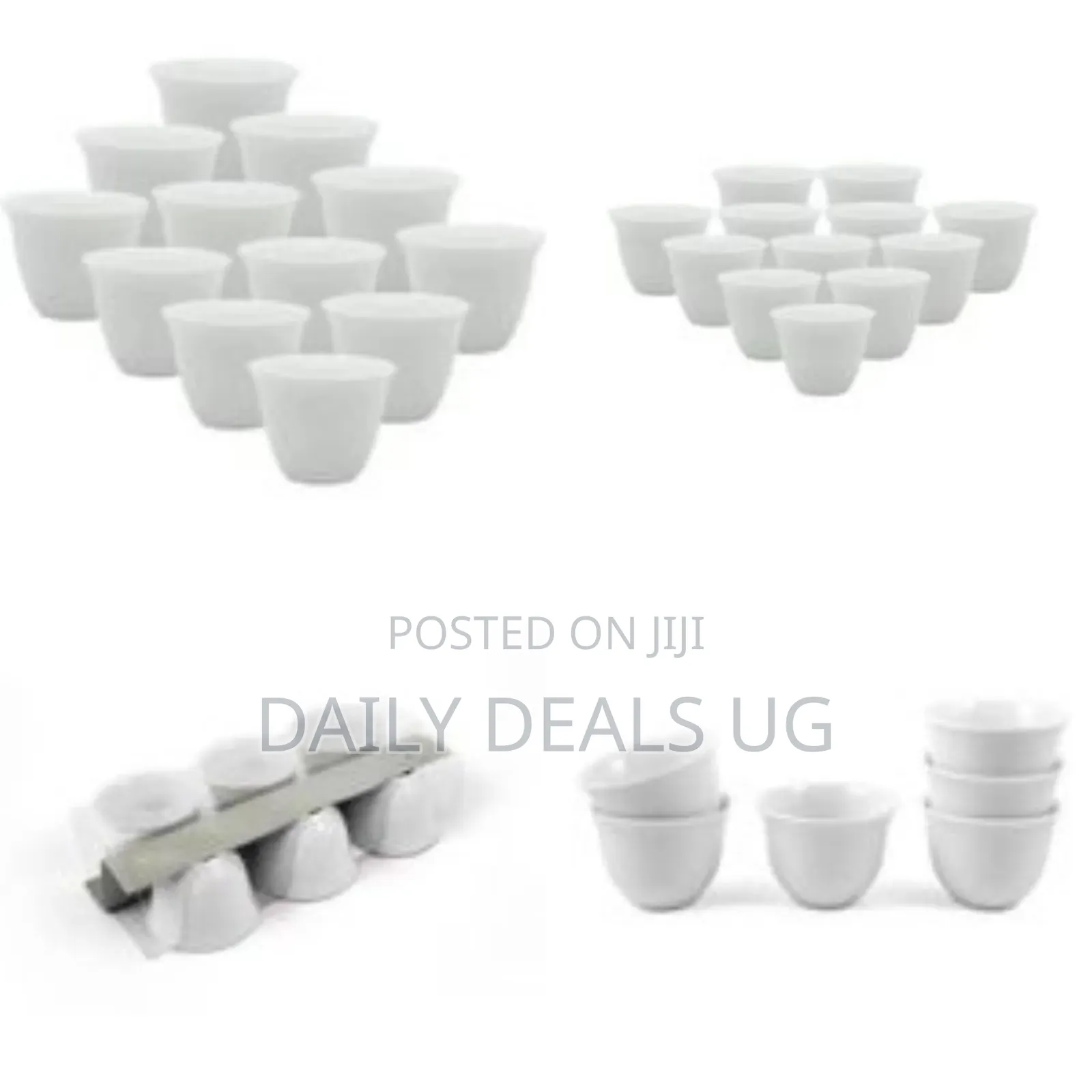Versatile Set of Classic White Coffee / Tasting Cups (6 Pieces) in ...
