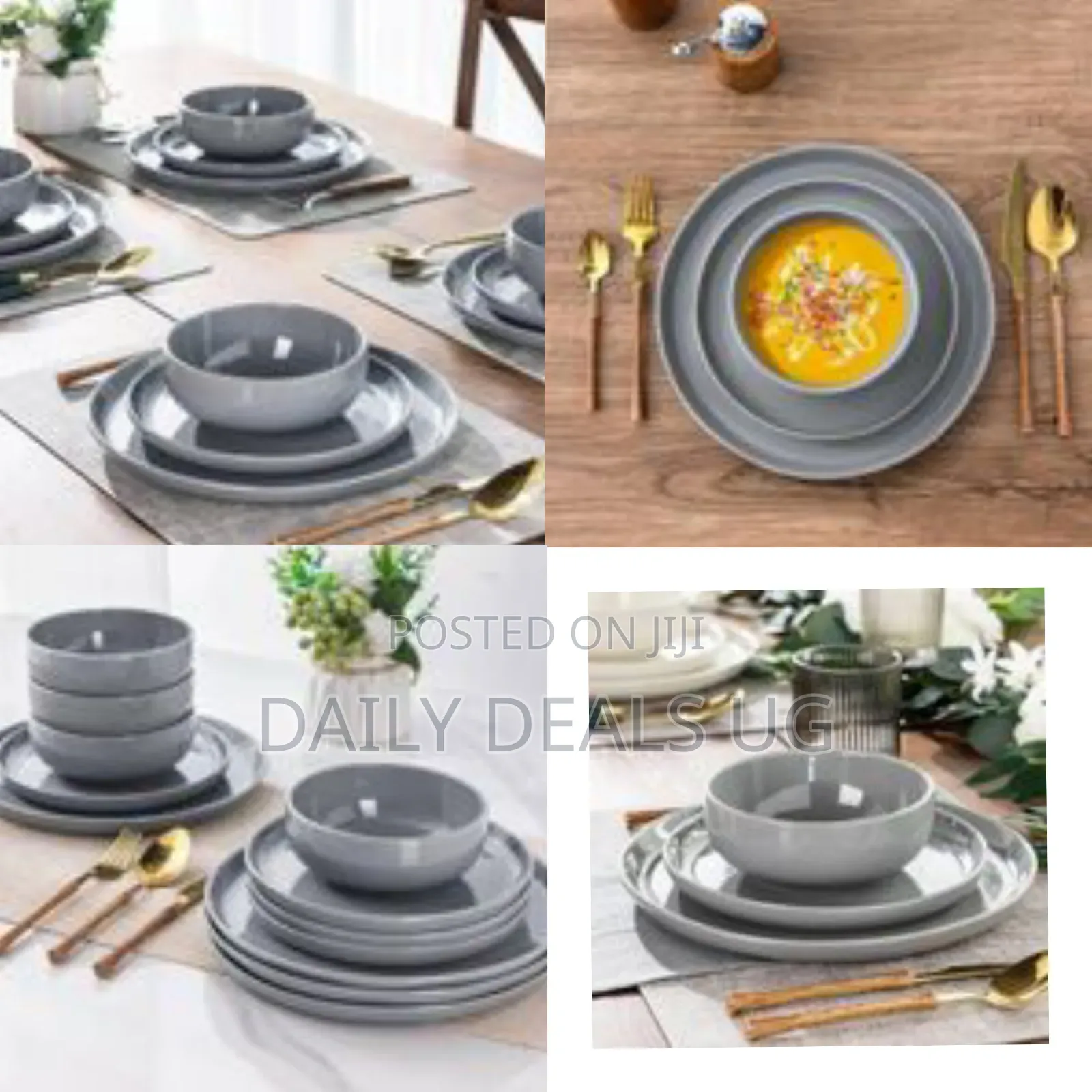 Modern Minimalist Grey Dinnerware Set in Central Division - Kitchenware ...