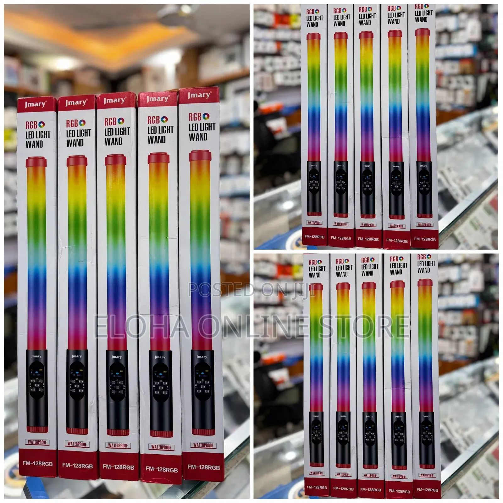 Jmary Fm 128rgb Waterproof Handheld RGB Led Video Light Wand Stick in ...