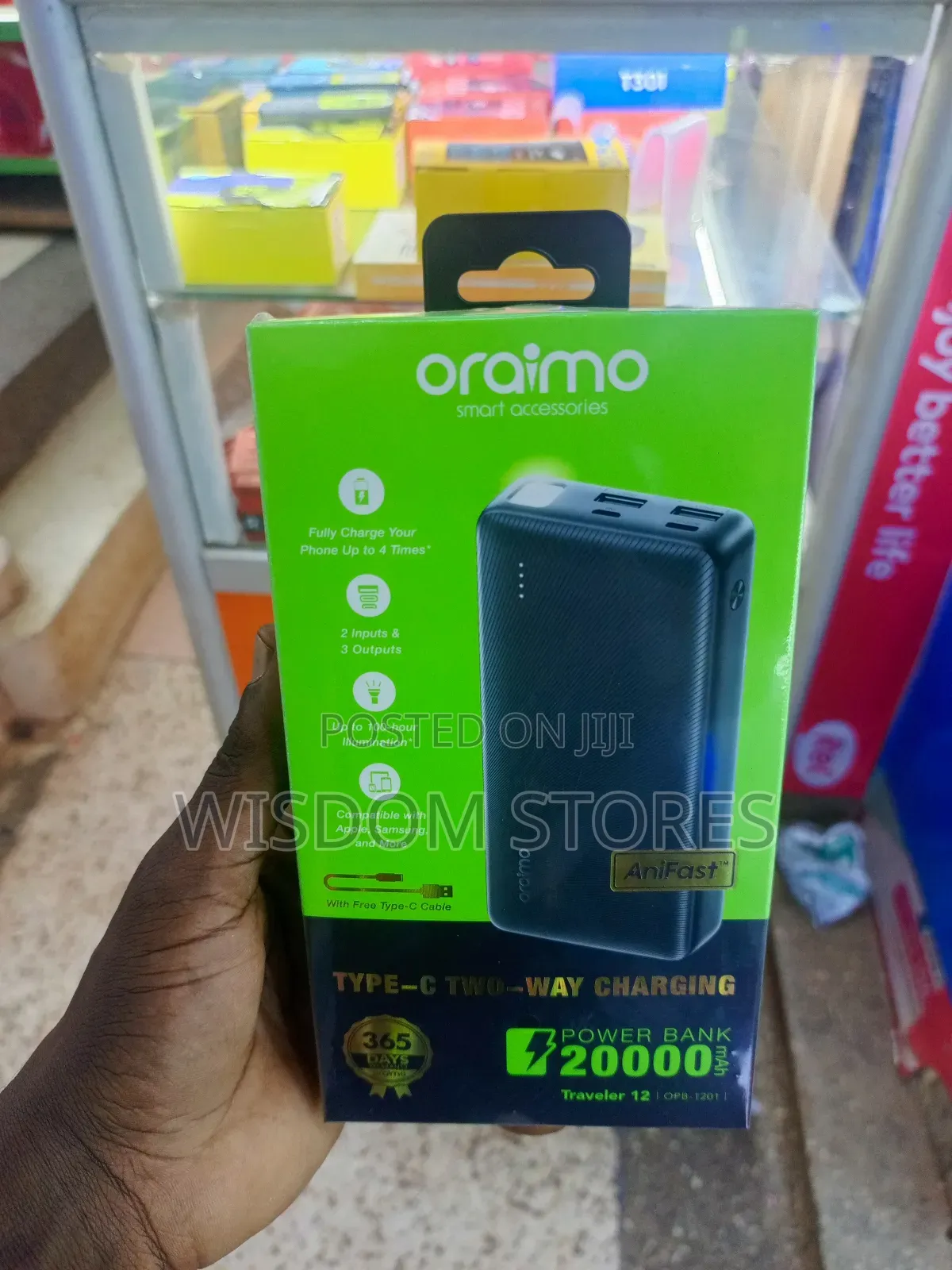Oraimo 20000 Mah Fast Charge Powerbank 5v/2.1a+Usb Cable in Central ...