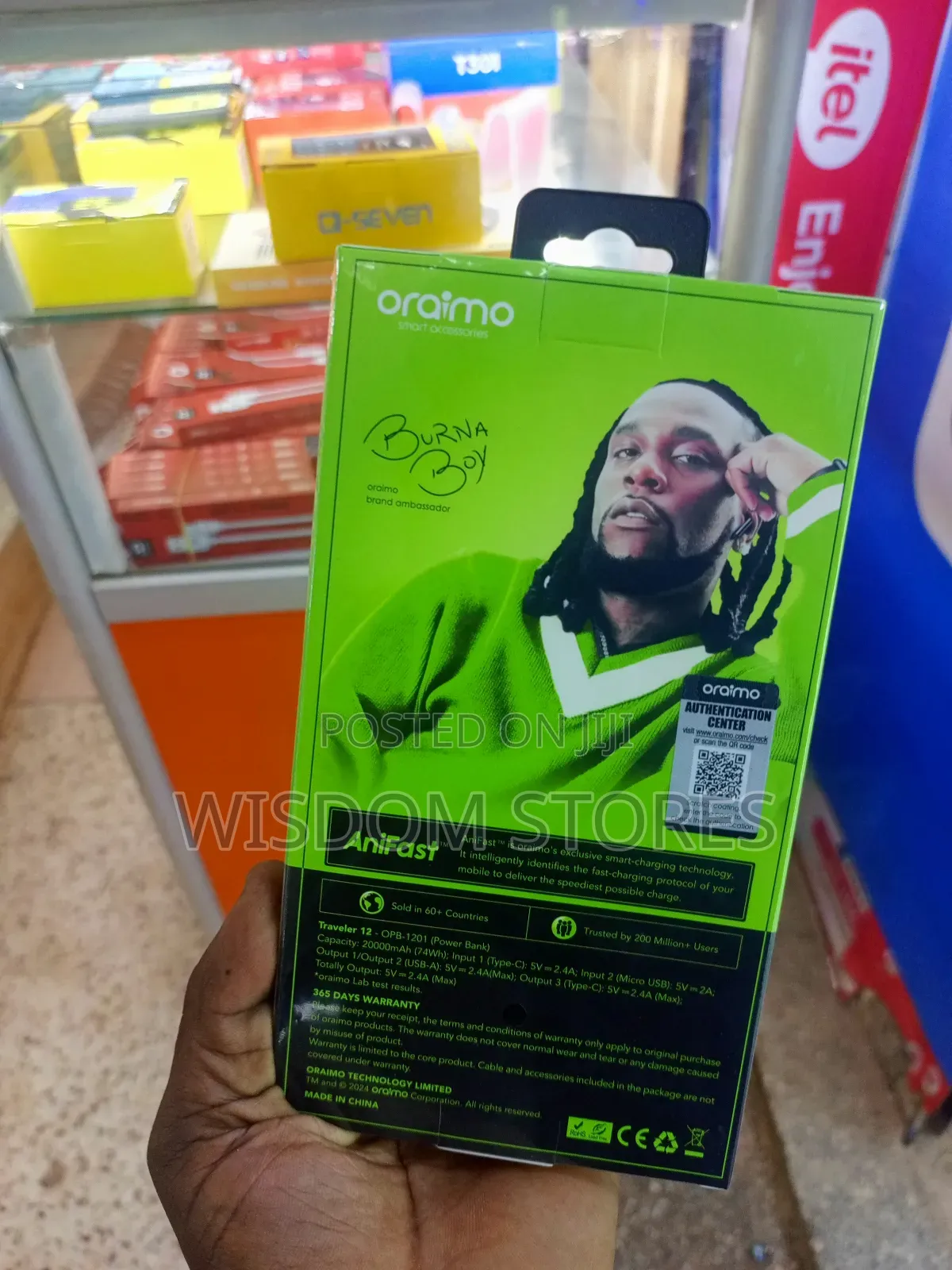 Oraimo 20000 Mah Fast Charge Powerbank 5v/2.1a+Usb Cable in Central ...