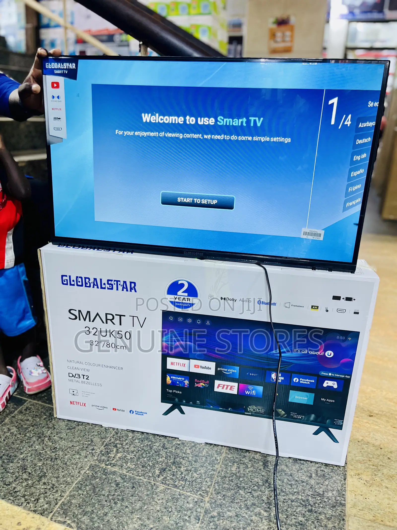 Globalstar 32 Inches Flameless Smart Tv With Inbuilt Free Channels in ...