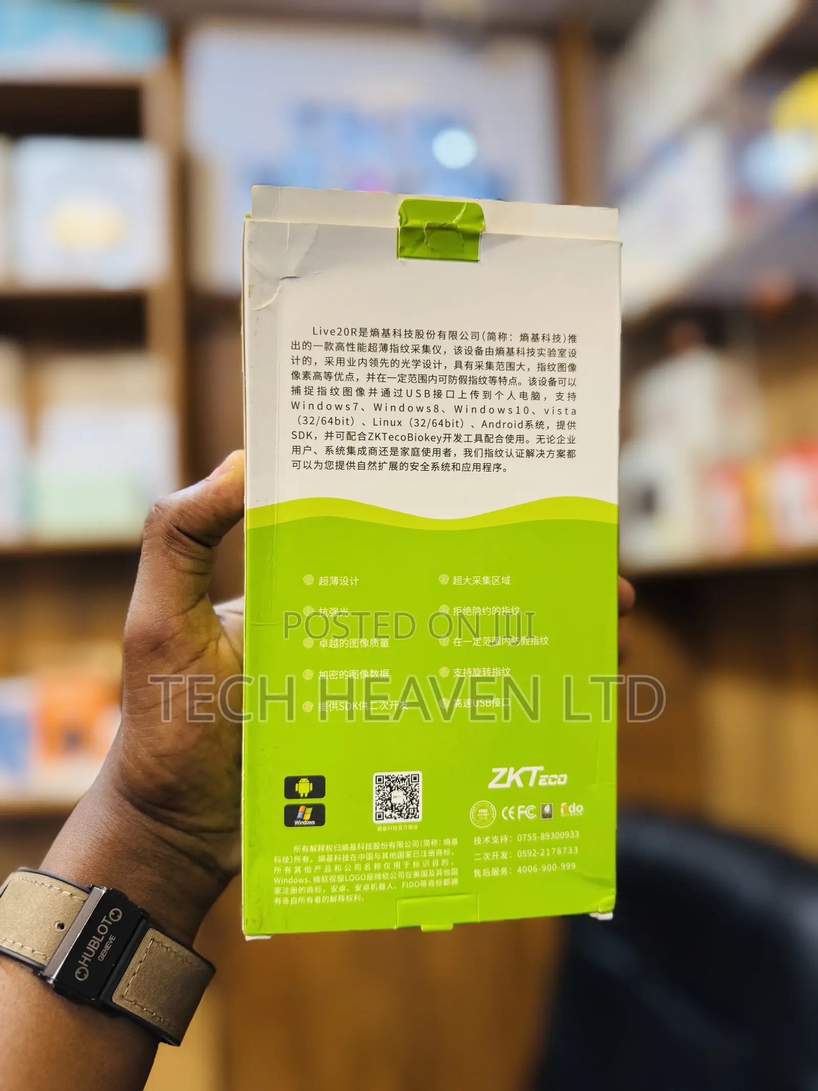 Zkteco Live20r Fingerprint Reader Usb Biometric Fingerprint Scanner in ...