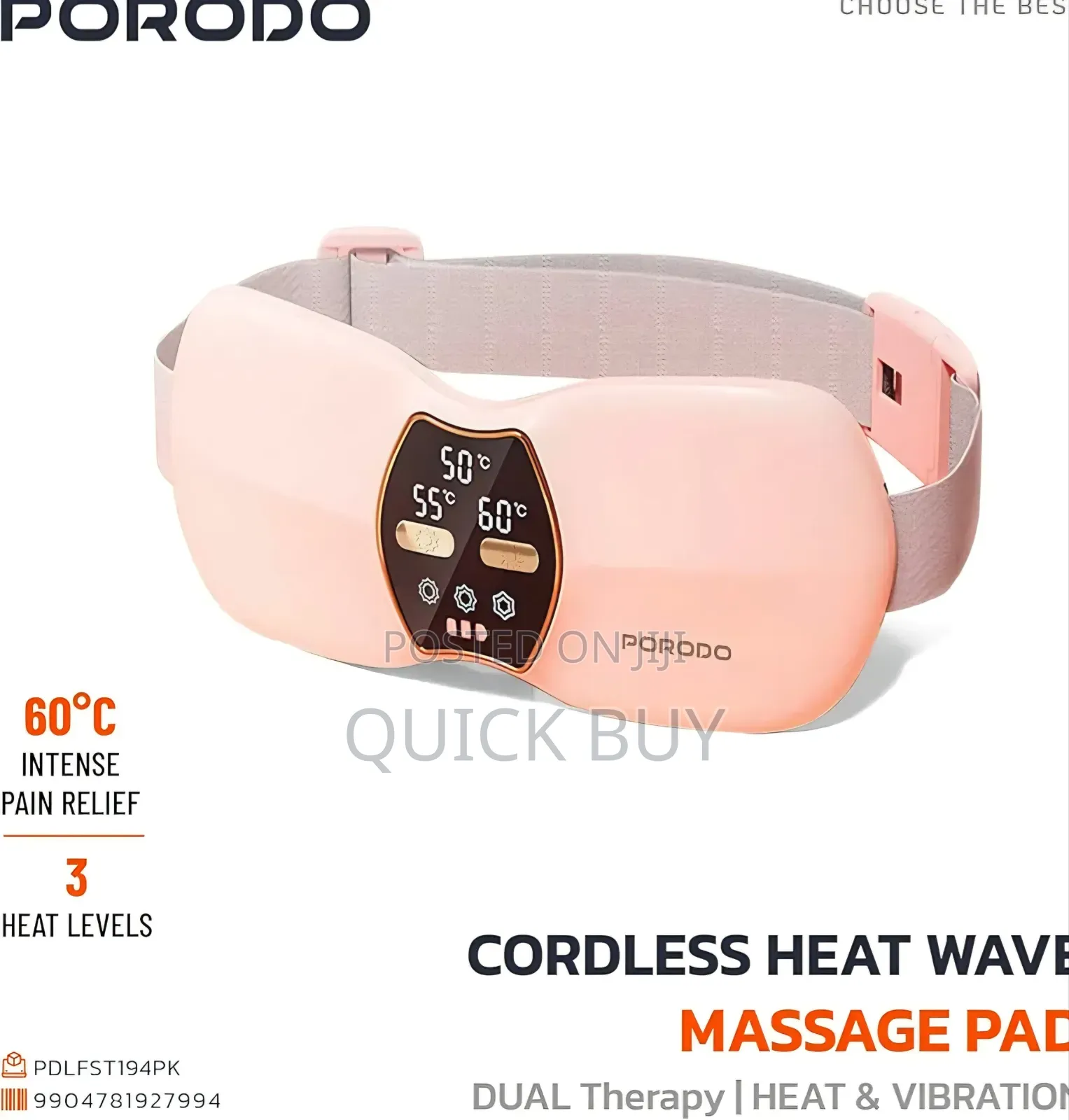 Porodo Lifestyle Cordless Heat Wave Massage Pad. in Central Division ...