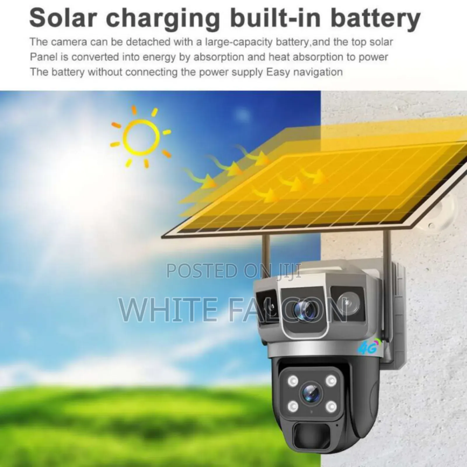 Solar 4g Sim Card Aov Camera Three Screens, 8mp Lens, 10x Zoom in ...