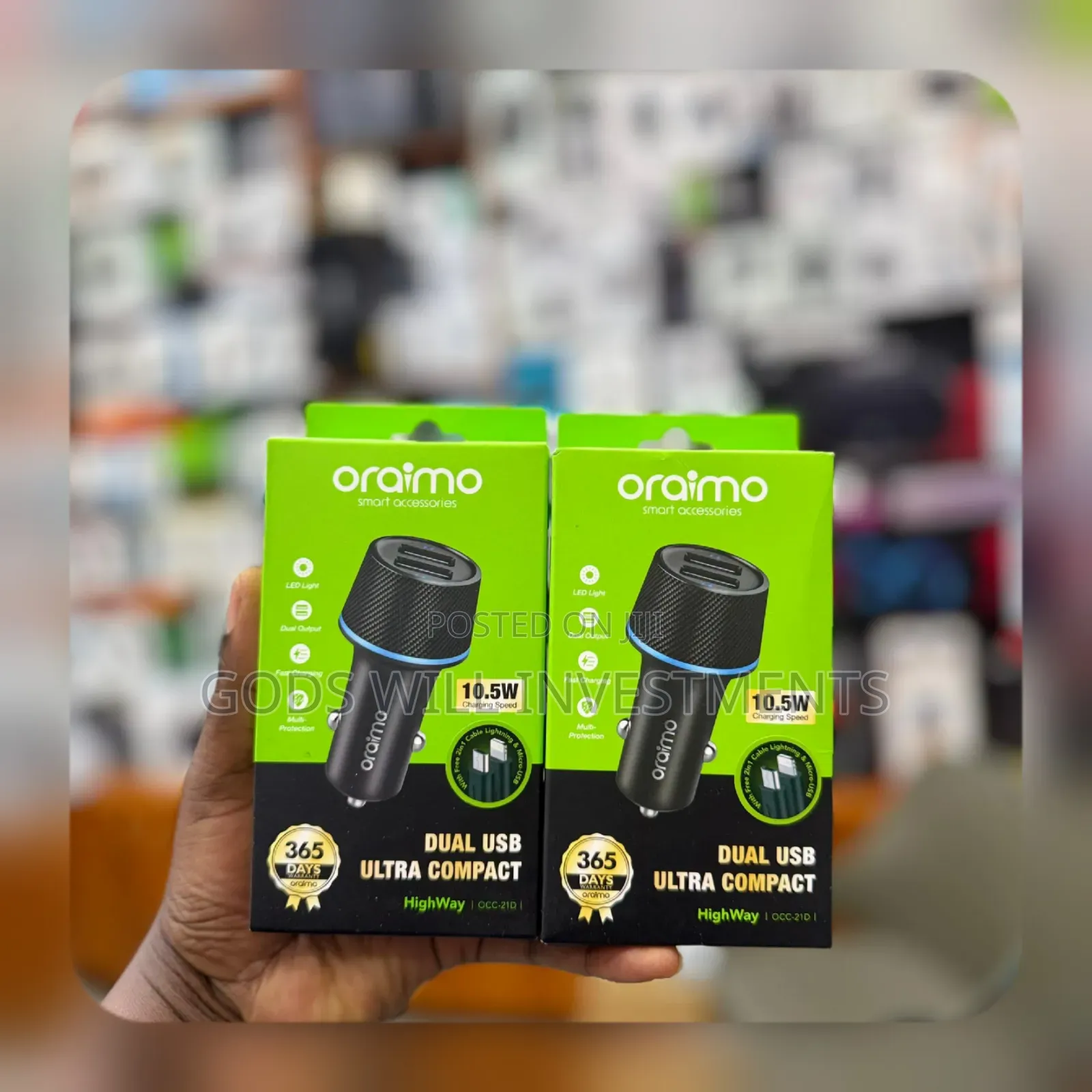 Oraimo Dual Usb Ultra Compact Car Charger in Central Division ...