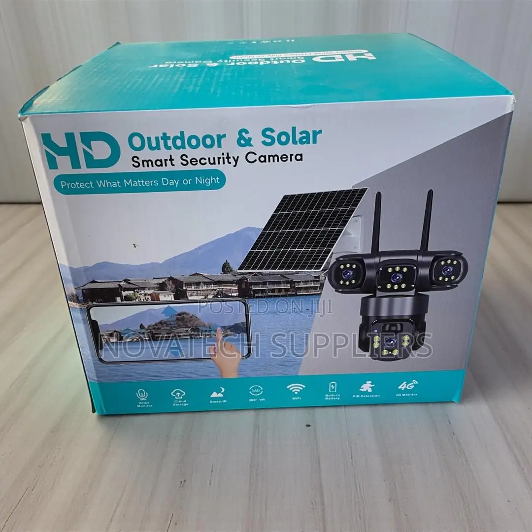 Security and Surveillance PTZ Smart CCTV Camera With Solar Charging for ...