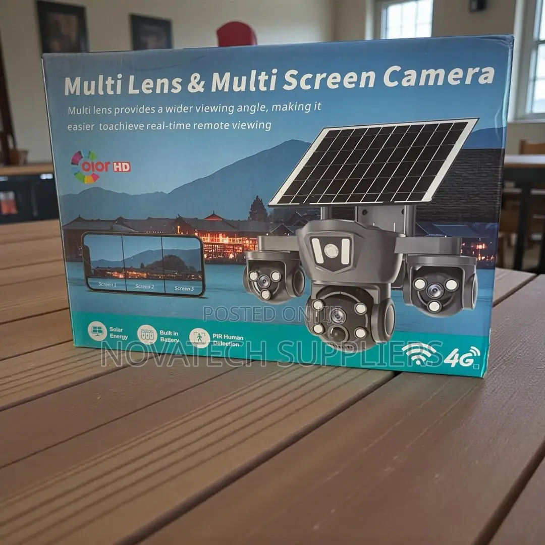 All-in-One Multi-Lens Solar CCTV With Real-Time Screens in Central ...