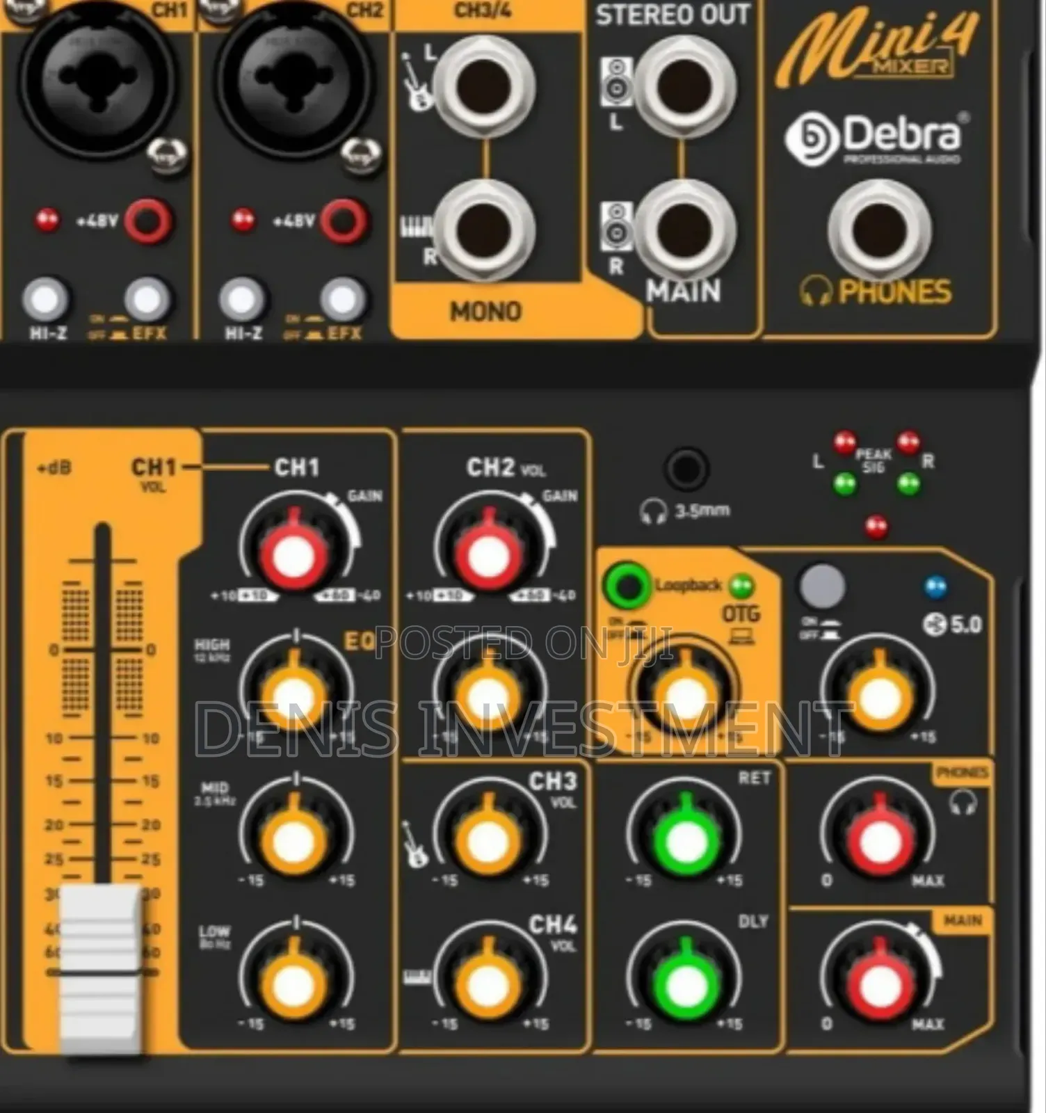 D Debra Audio Mini4 Portable 4-channel Dj Mixer Console. in Rubaga ...