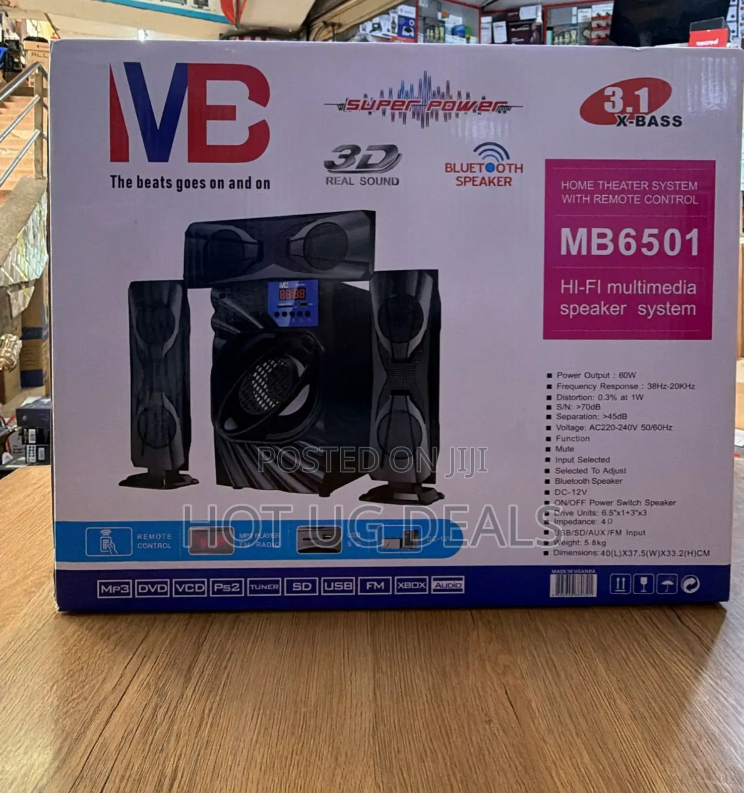Vb Mb6505 3.1 X-bass Hi-fi Multimedia Speaker System. in Central ...
