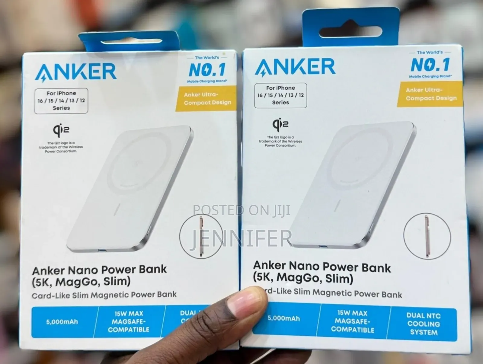 Anker Nano Power Bank, Ultra-Slim 5,000mah Magnetic Wireless Charging ...