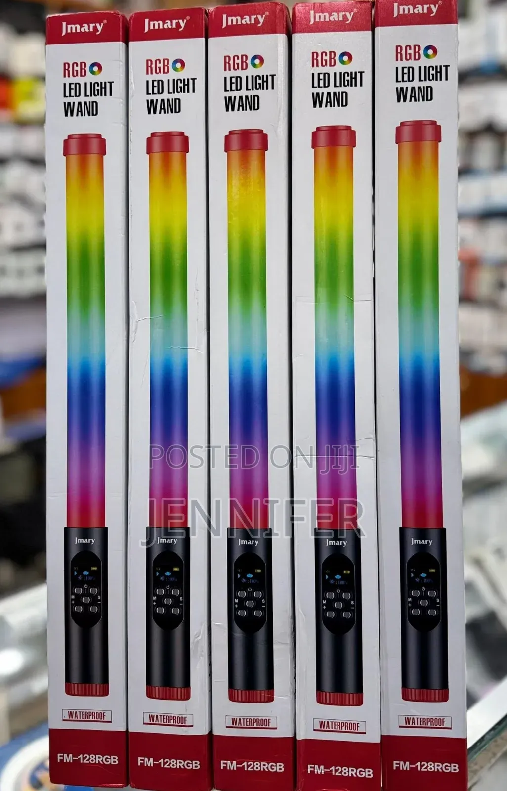 Jmary Fm 128rgb Waterproof Handheld RGB Led Video Light Wand Stick in ...