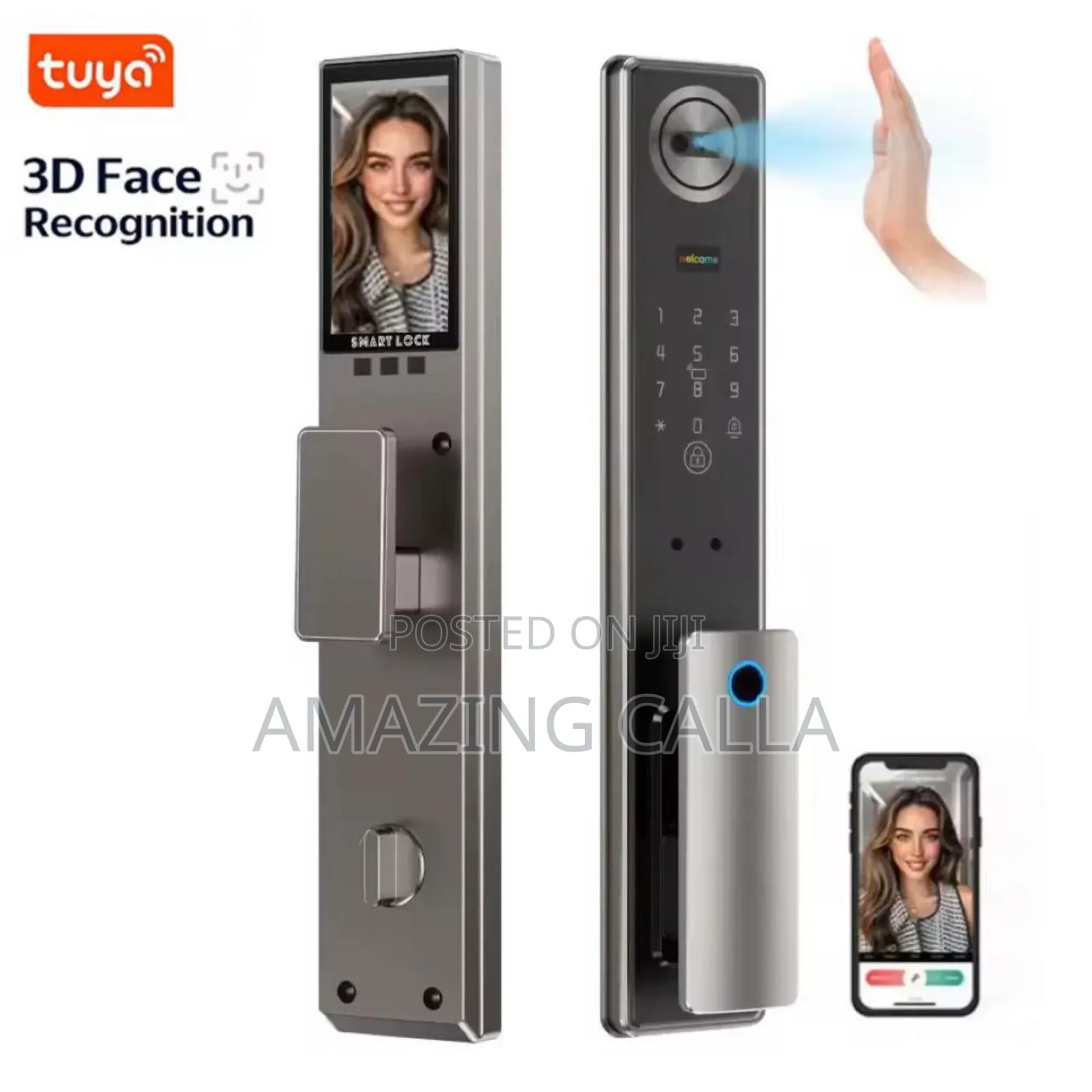 Ai Tuya 3d Face Recognition 9 in 1 Smart Biometric Lock in Central ...