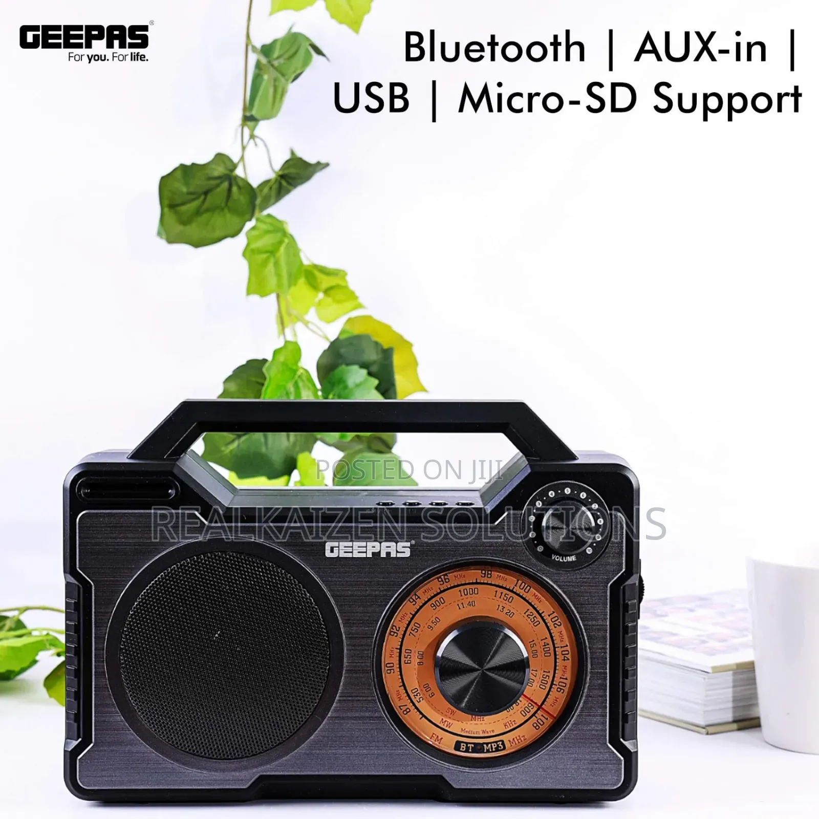 Geepas Rechargeable Analog Fm Radio With | Usb/Tf/Mp3/Wma Player in ...