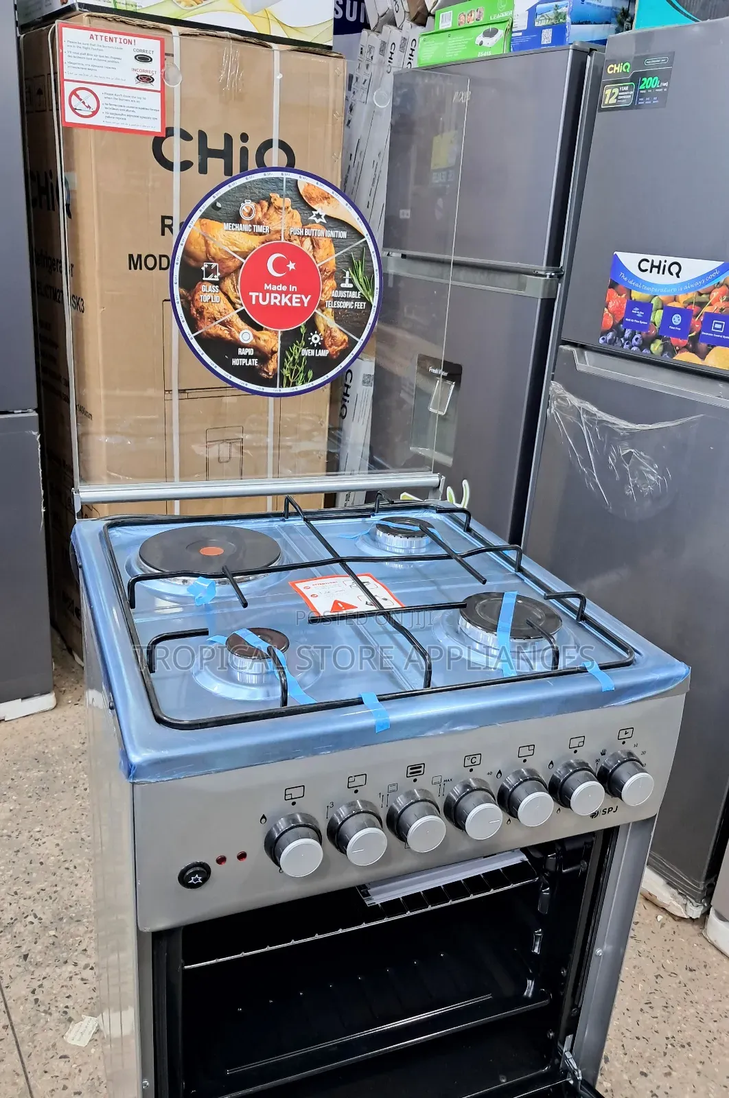 SPJ Standing Cooker 3 Gas 1 Electric With Electric Oven in Central ...