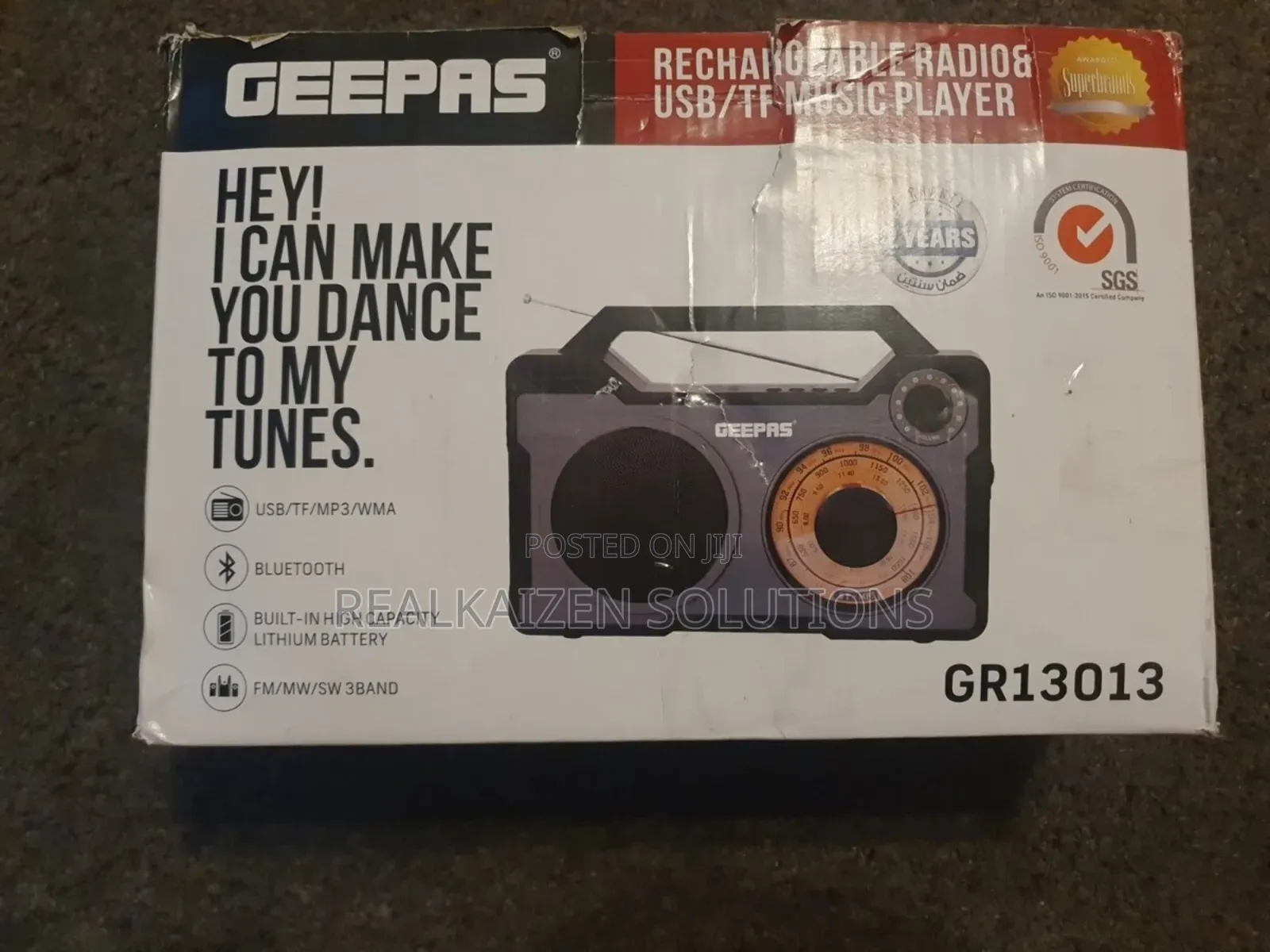 Geepas Rechargeable Analog Fm Radio With | Usb/Tf/Mp3/Wma Player in ...