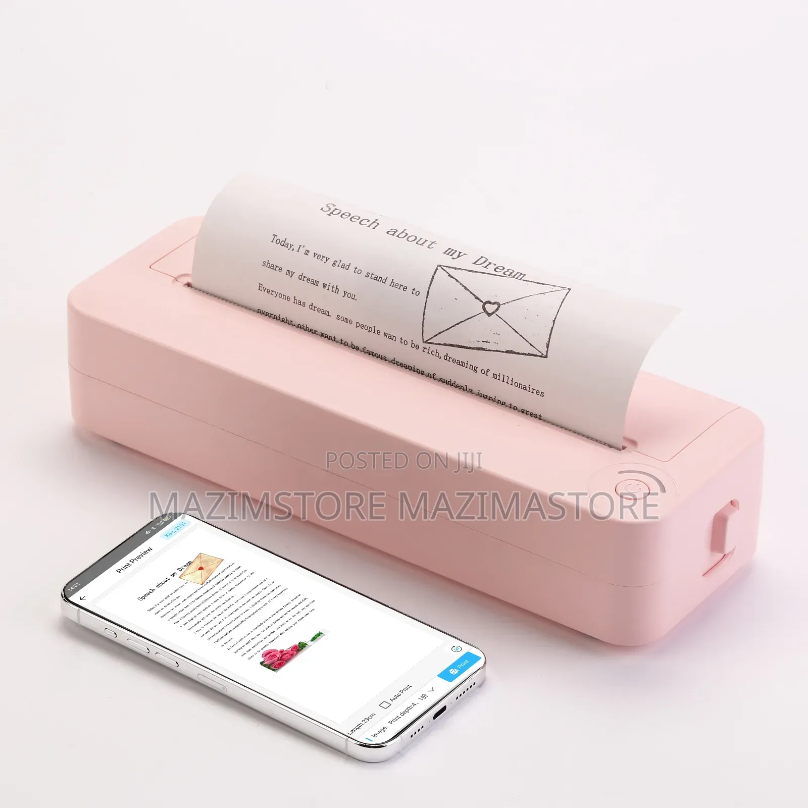 Wireless Thermal Printer A4 Portable Inkless Printing Machine Paper for ...
