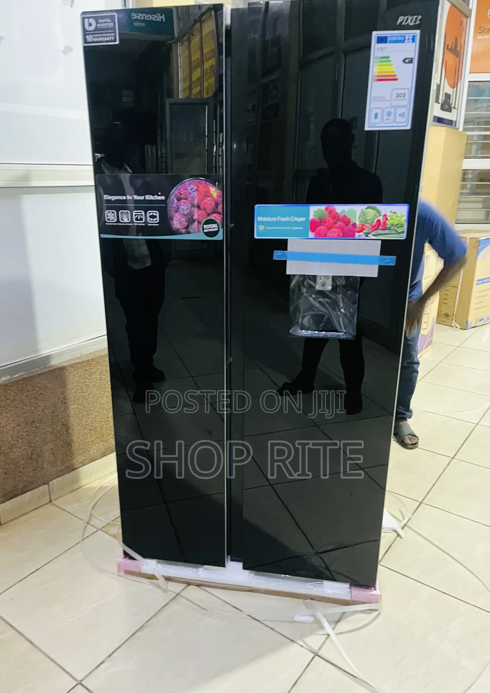 Pixel Side by Side 560 Liters Black Mirror Refrigerator in Central ...