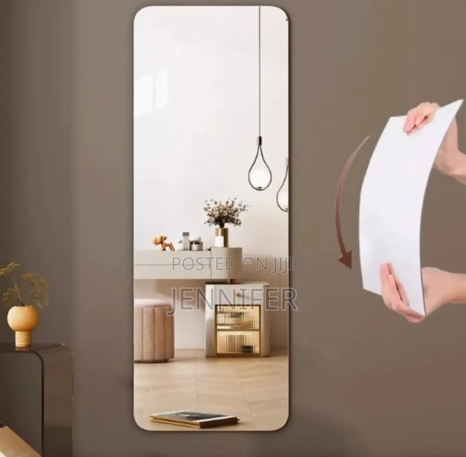 New Rectangular Full View Unbreakable Flexible Mirror Sticker in Rubaga ...