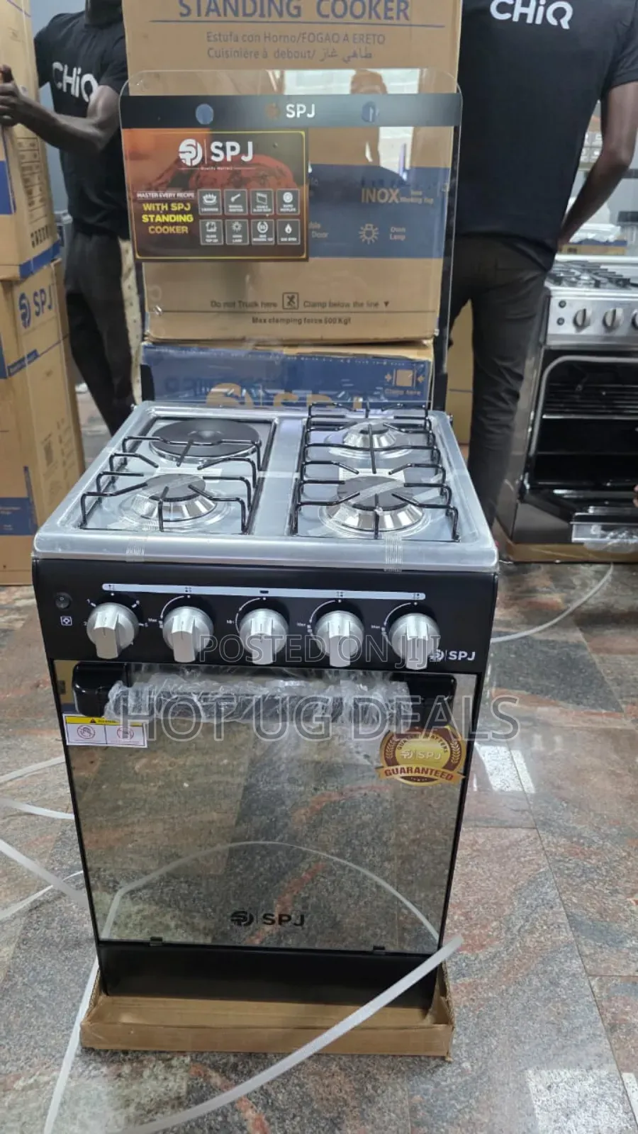 Spj 50x50cm 3 Gas Burner + 1 Electric Plate Cooker With Gas Oven for ...