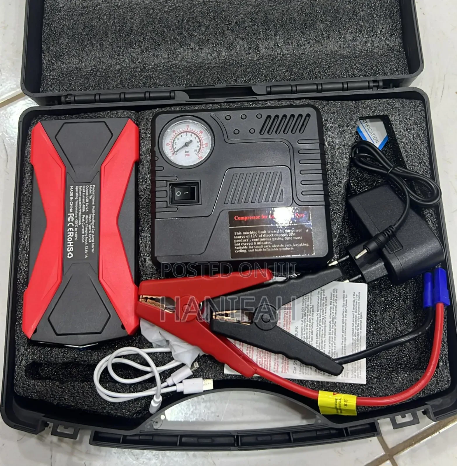 High Power Multi-Function Car Jump Starter Kit for sale - HANIFAH Price ...