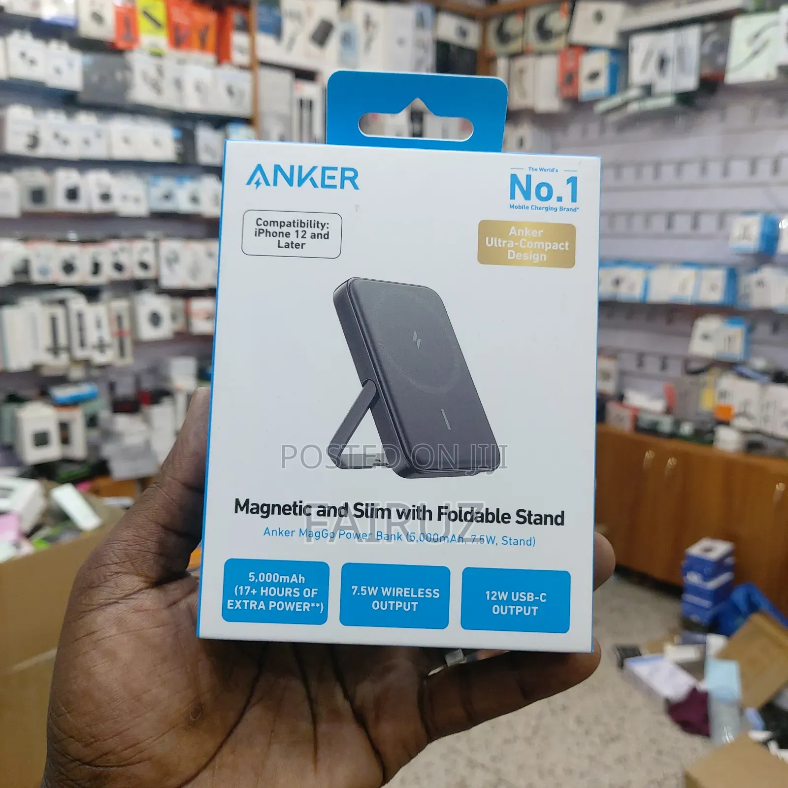Slim 5000mah Magnetic Power Bank With Foldable Stand Anker for sale ...