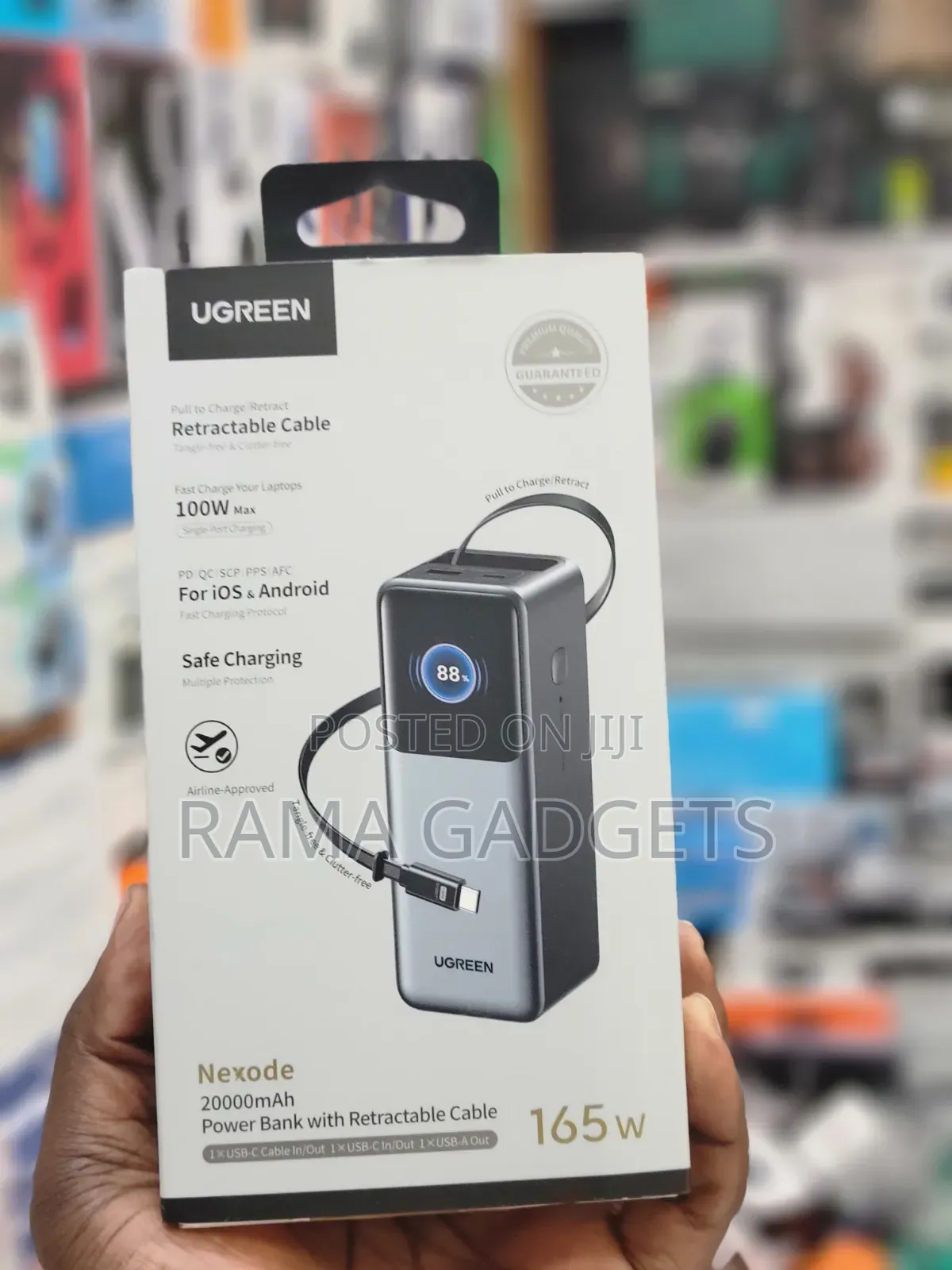 Ugreen Nexode 20000mah Power Bank With a Retractable Cable for sale ...
