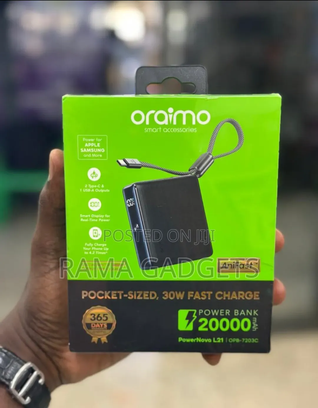 Oraimo Powernova L21 (Model Opb-7203c) Power Bank. for sale - Rama ...