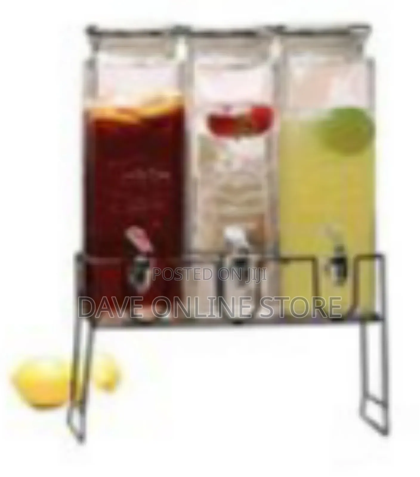 Elegant Dual Glass Beverage Dispenser Set With Metal Stand for sale ...