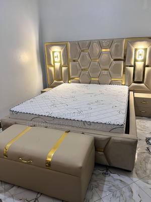Cream Fabric Luxurious Bed 5x6 and 6x6 for sale - Furniture world and ...
