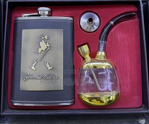 Premium Johnnie Walker Hip Flask Portable Water Pipe Gift Set for sale ...
